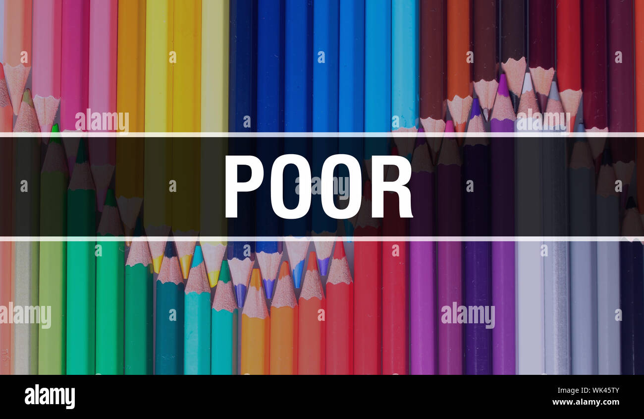 Poor concept illustration on Back to School banner with Education ...