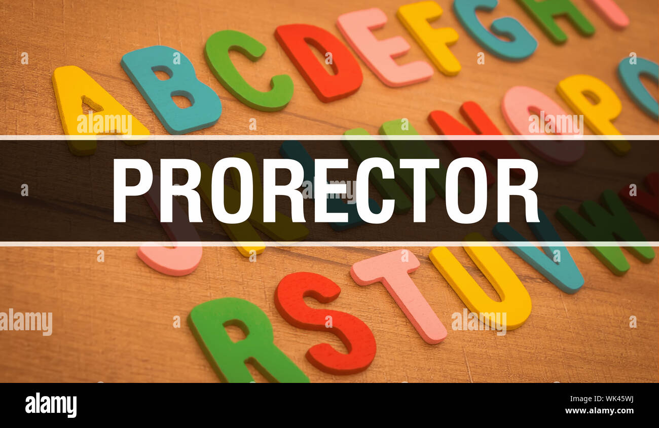 Prorector with Back to school Education concept background. Abstract ...