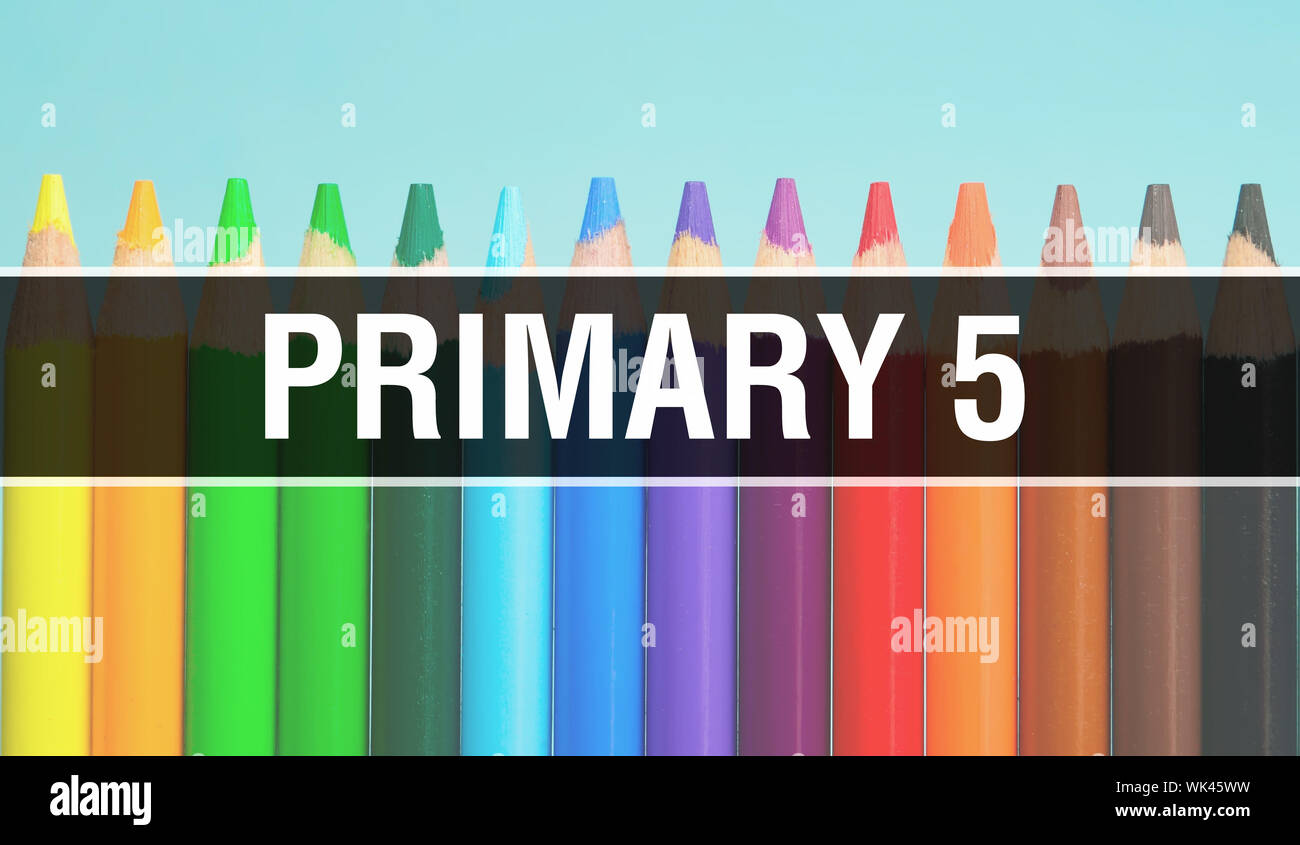 Primary 5 concept with education and back to school concept. Creative ...