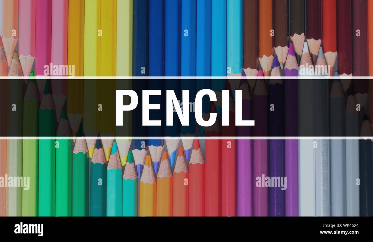 pencil concept illustration on Back to School banner with Education ...