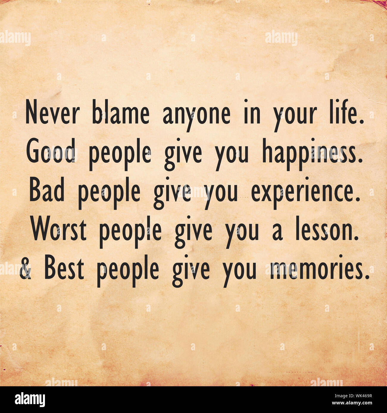 Inspirational motivating quote on old paper background Stock Photo - Alamy