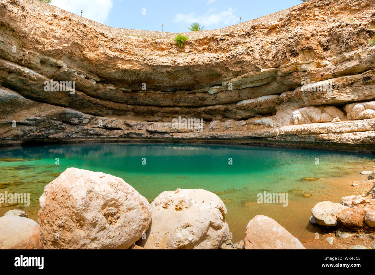 Picture of the Bimmah sinkhole in Oman Stock Photo - Alamy