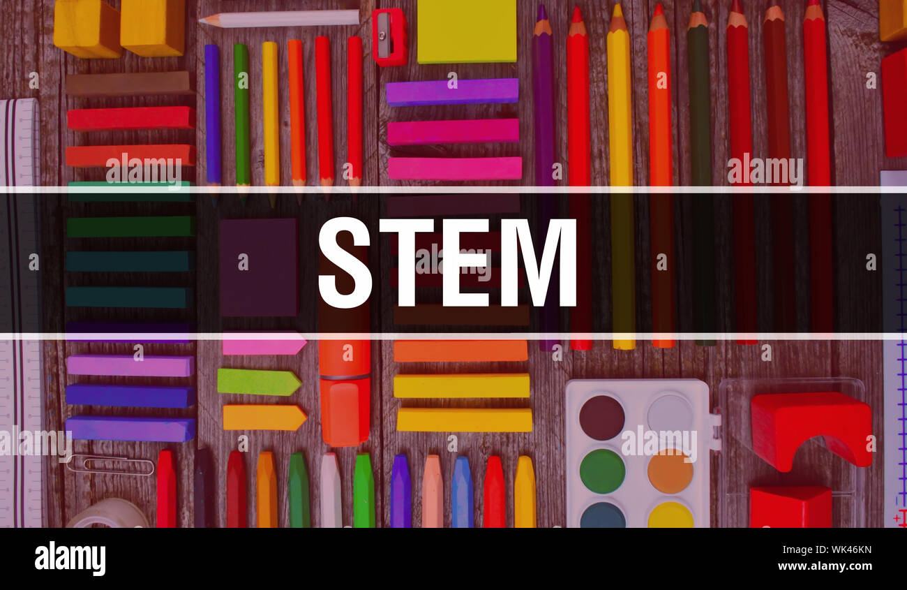 STEM text with Back to school wallpaper. STEM and School Education ...