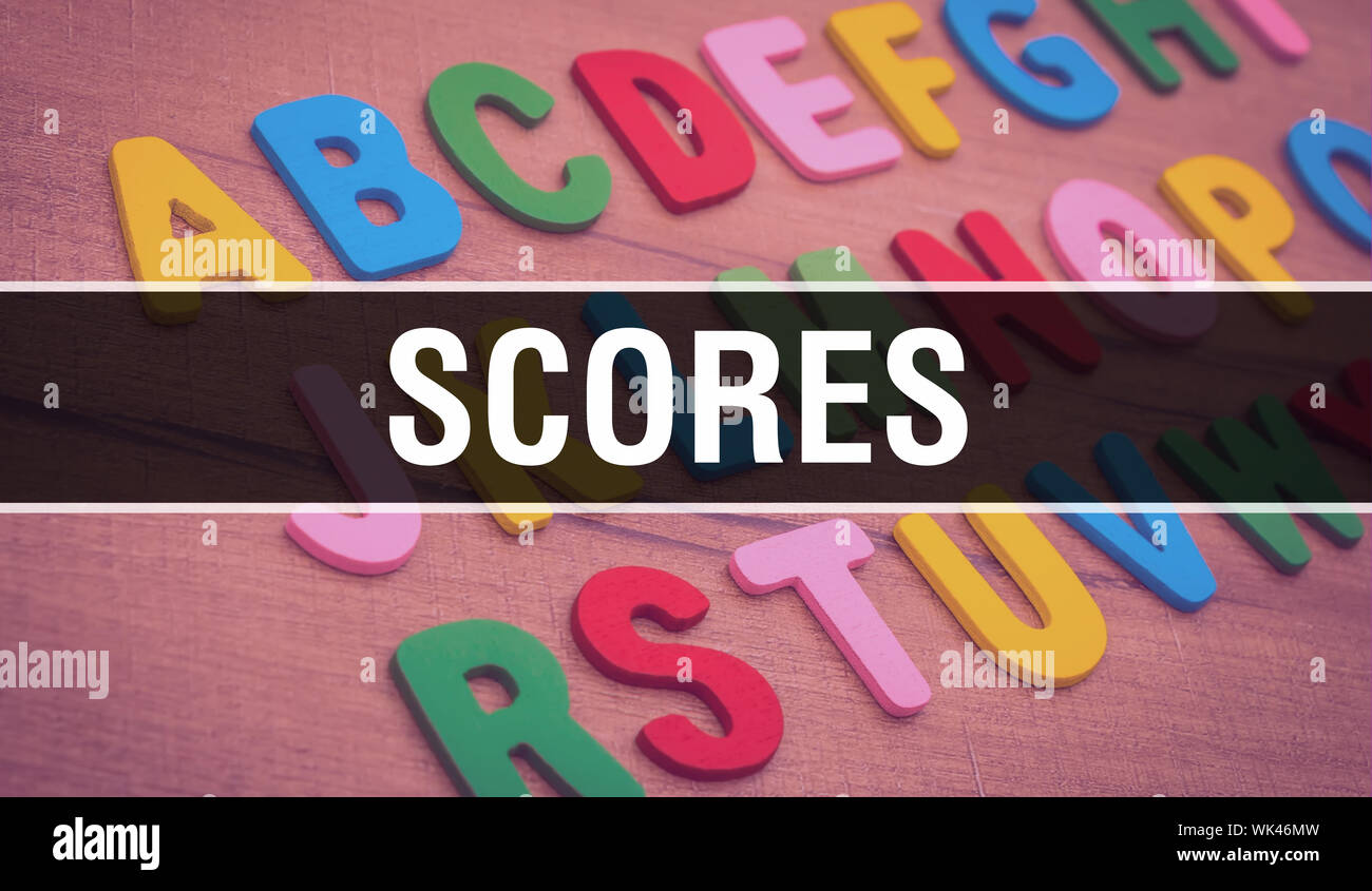 scores with Back to school Education concept background. Abstract ...