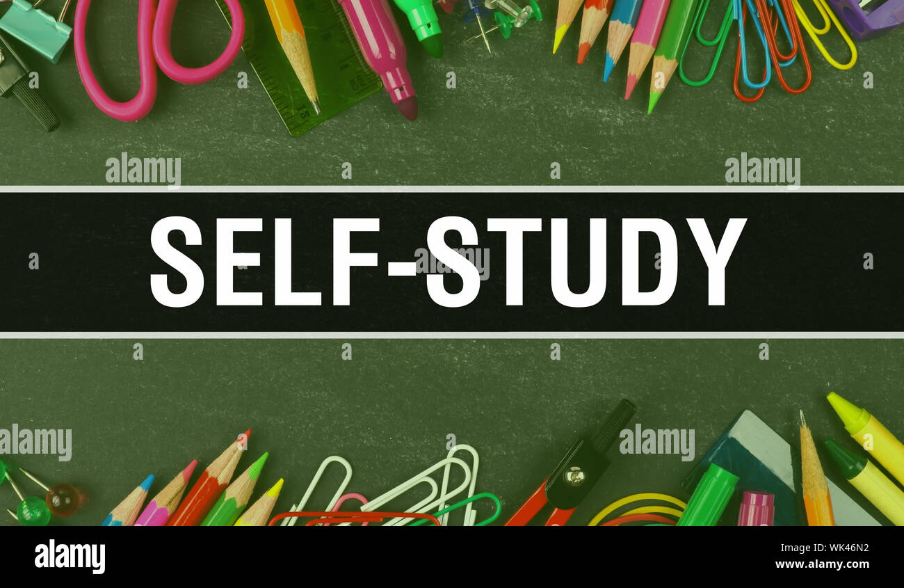 self-study text written on Education background of Back to School ...