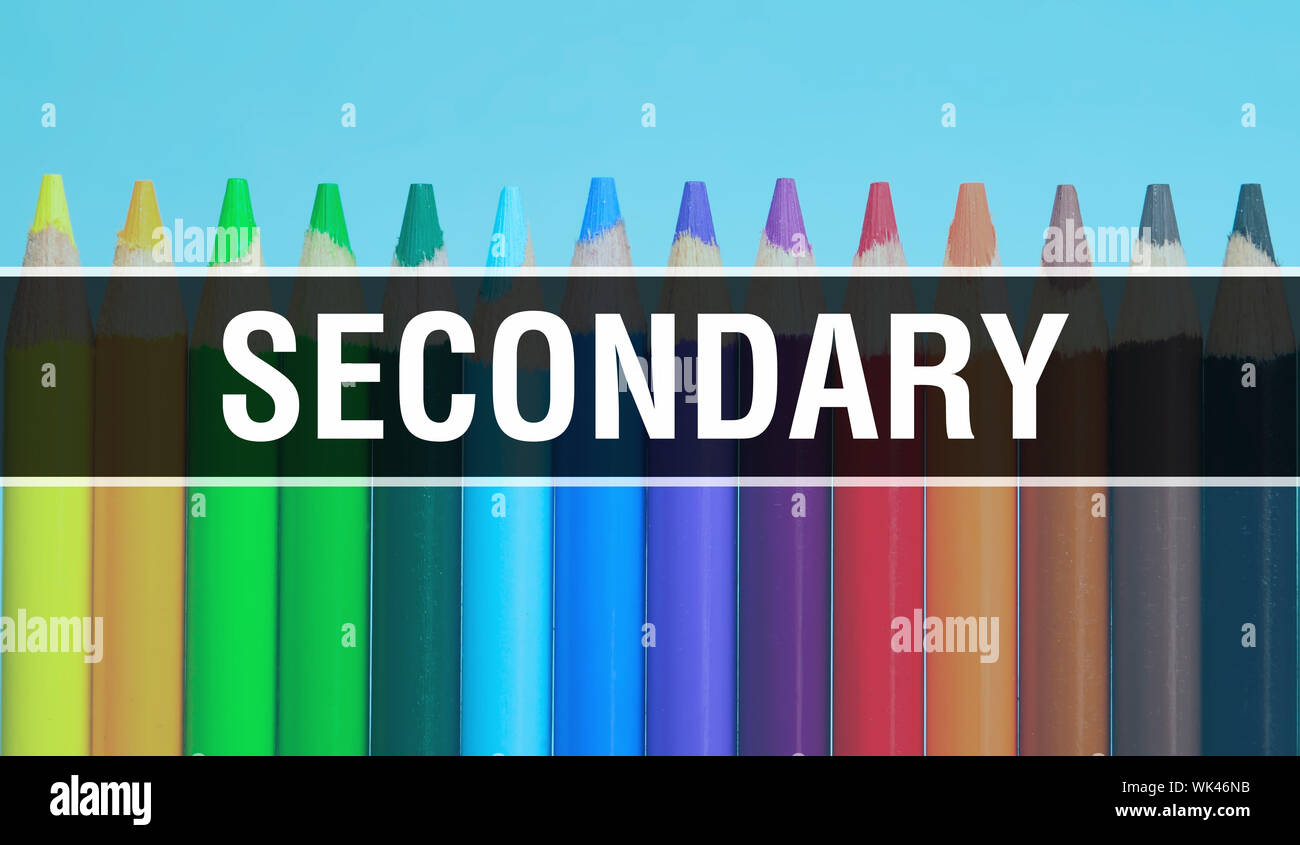 secondary concept with education and back to school concept. Creative ...