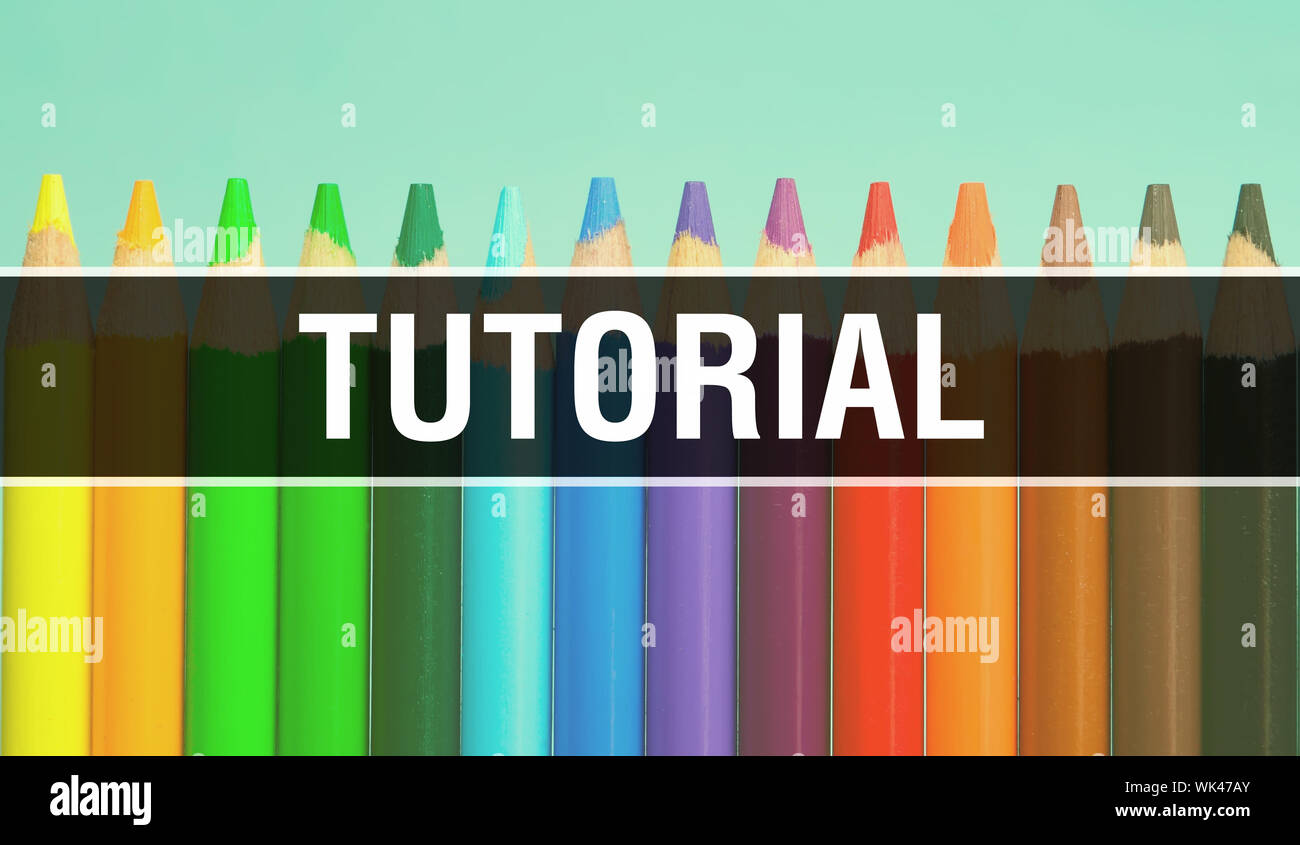 Tutorial concept with education and back to school concept. Creative ...