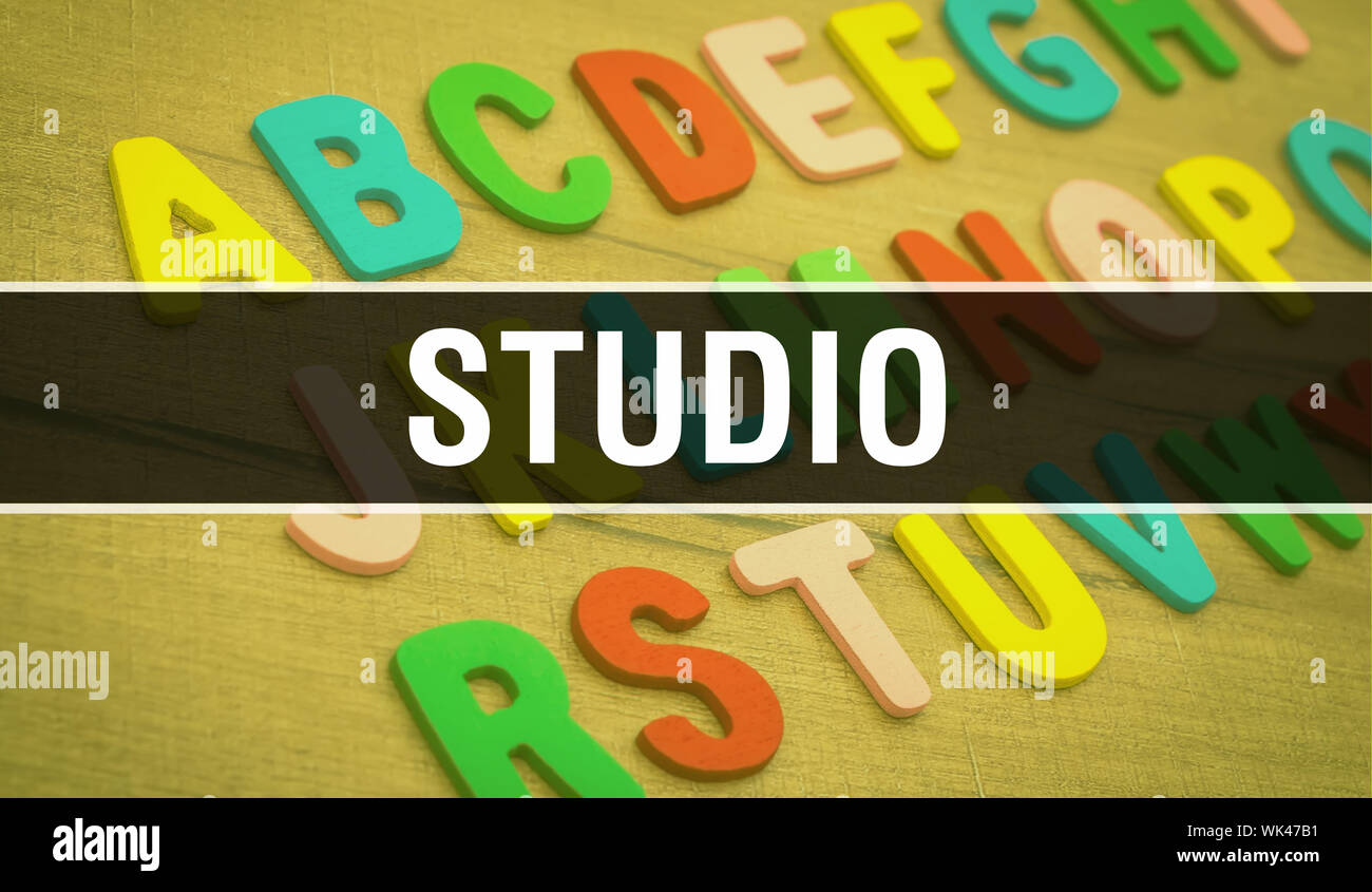 Studio with Back to school Education concept background. Abstract ...