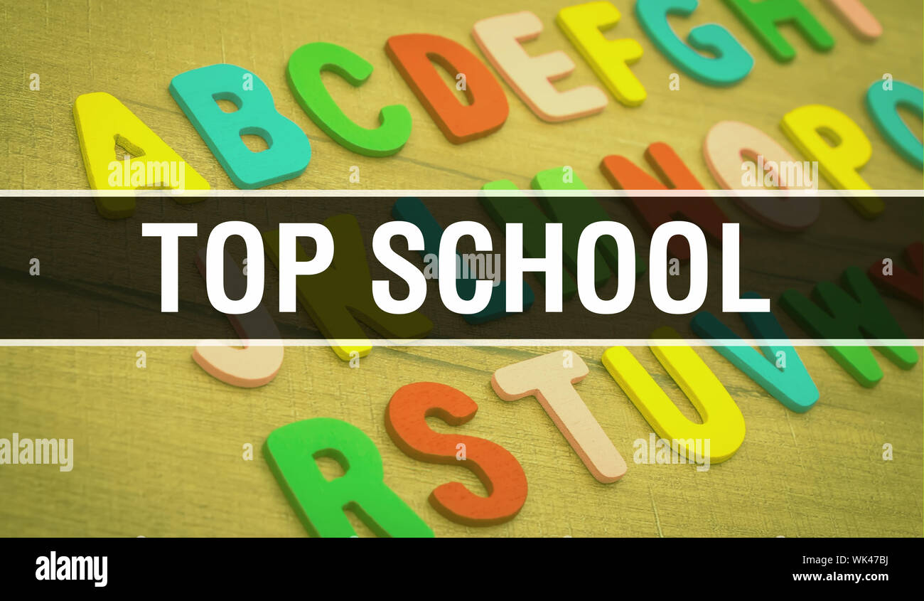 Top school with Back to school Education concept background. Abstract ...