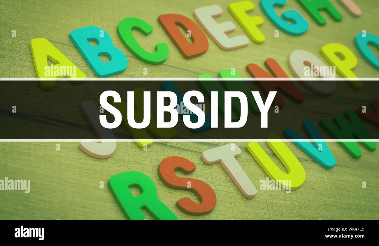subsidy with Back to school Education concept background. Abstract ...