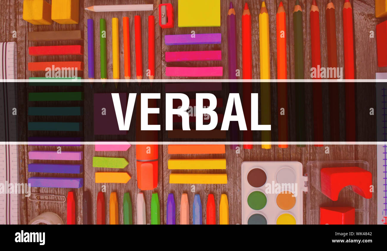 Verbal text with Back to school wallpaper. Verbal and School Education ...