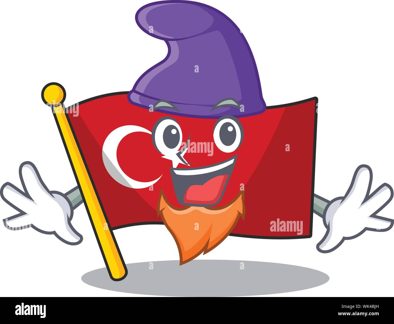 Elf flag turkey character on shaped cartoon Stock Vector Image & Art ...