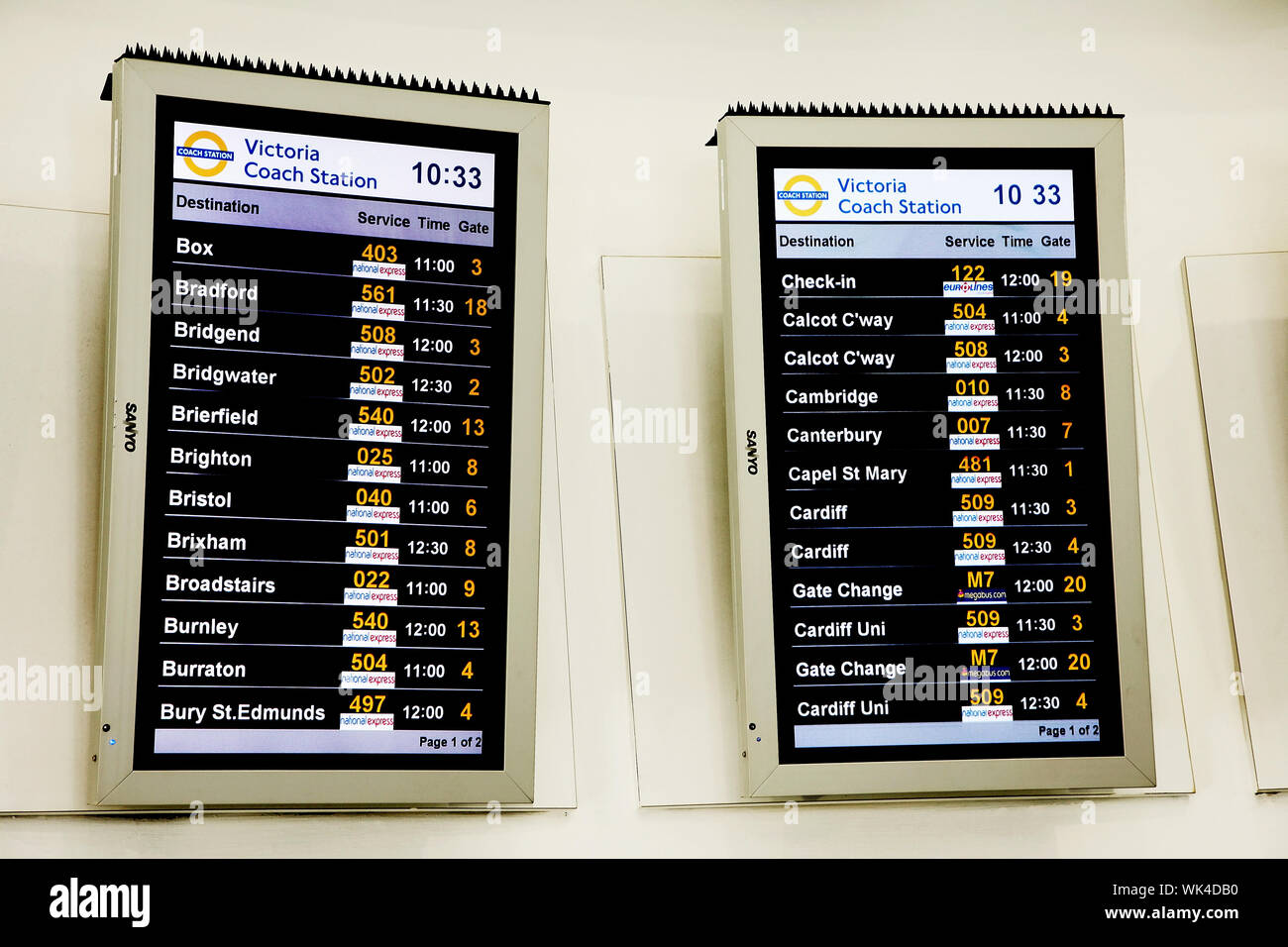 Bus indicator board hi-res stock photography and images - Alamy
