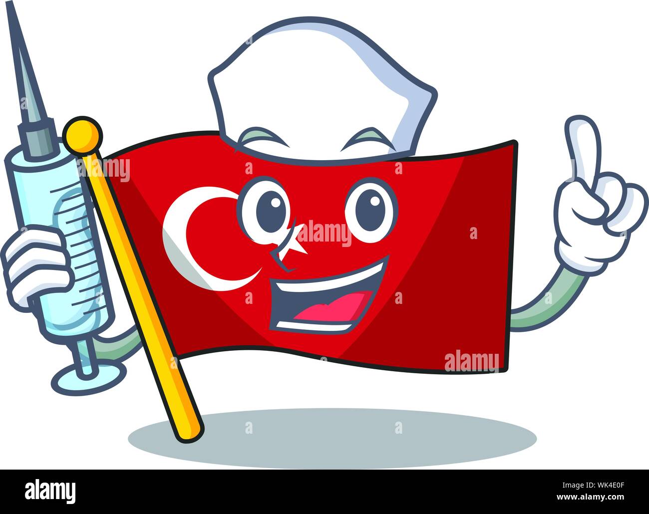 Nurse flag turkey isolated in the cartoon Stock Vector Image & Art - Alamy