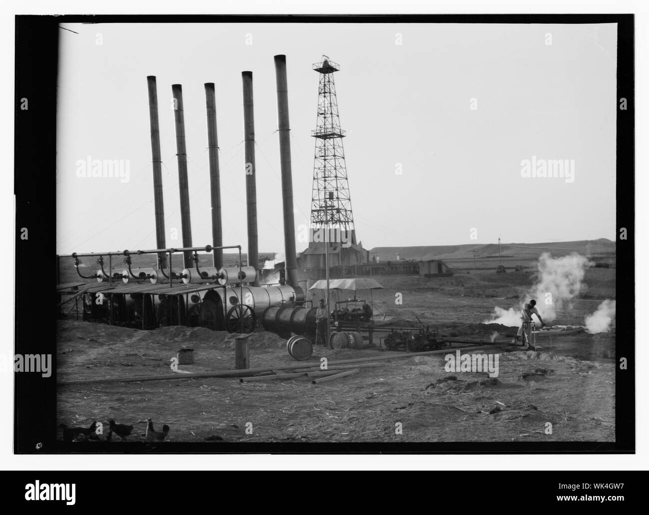 Iraq. Oil wells and camp of the Iraq Petroleum Company. (5 miles S. of ...