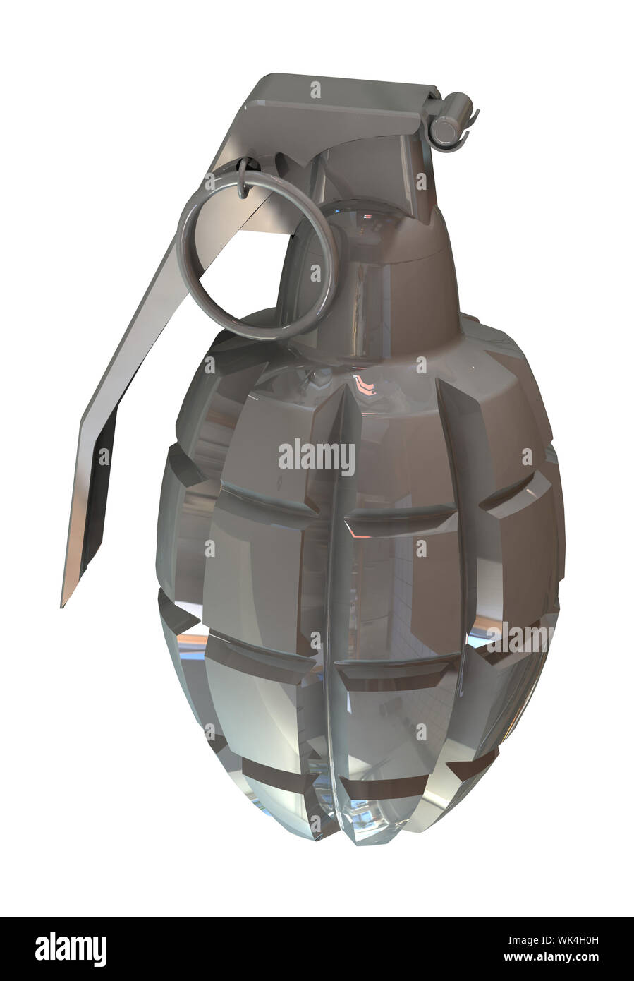 3d render of a fragmentation hand grenade MK2 isolated on white ...
