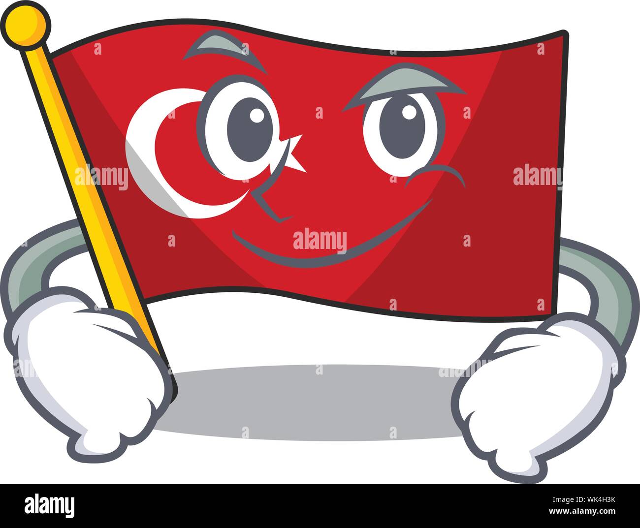 Smirking flag turkey isolated in the cartoon Stock Vector Image & Art ...