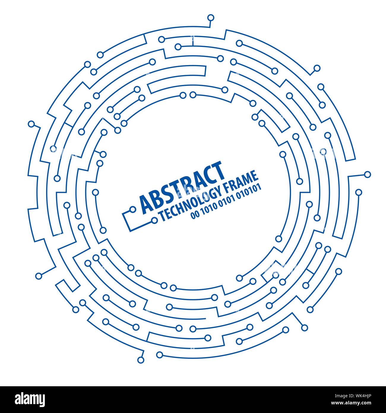 Abstract technology round frame Stock Vector Image & Art - Alamy