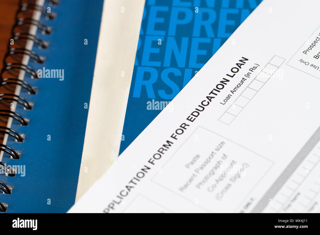 Education loan application form Stock Photo - Alamy