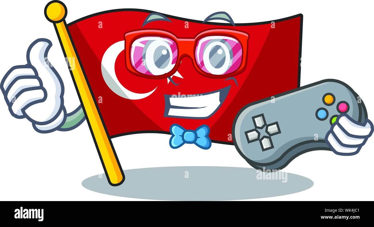 Gamer flag turkey in the mascot shape Stock Vector Image & Art - Alamy