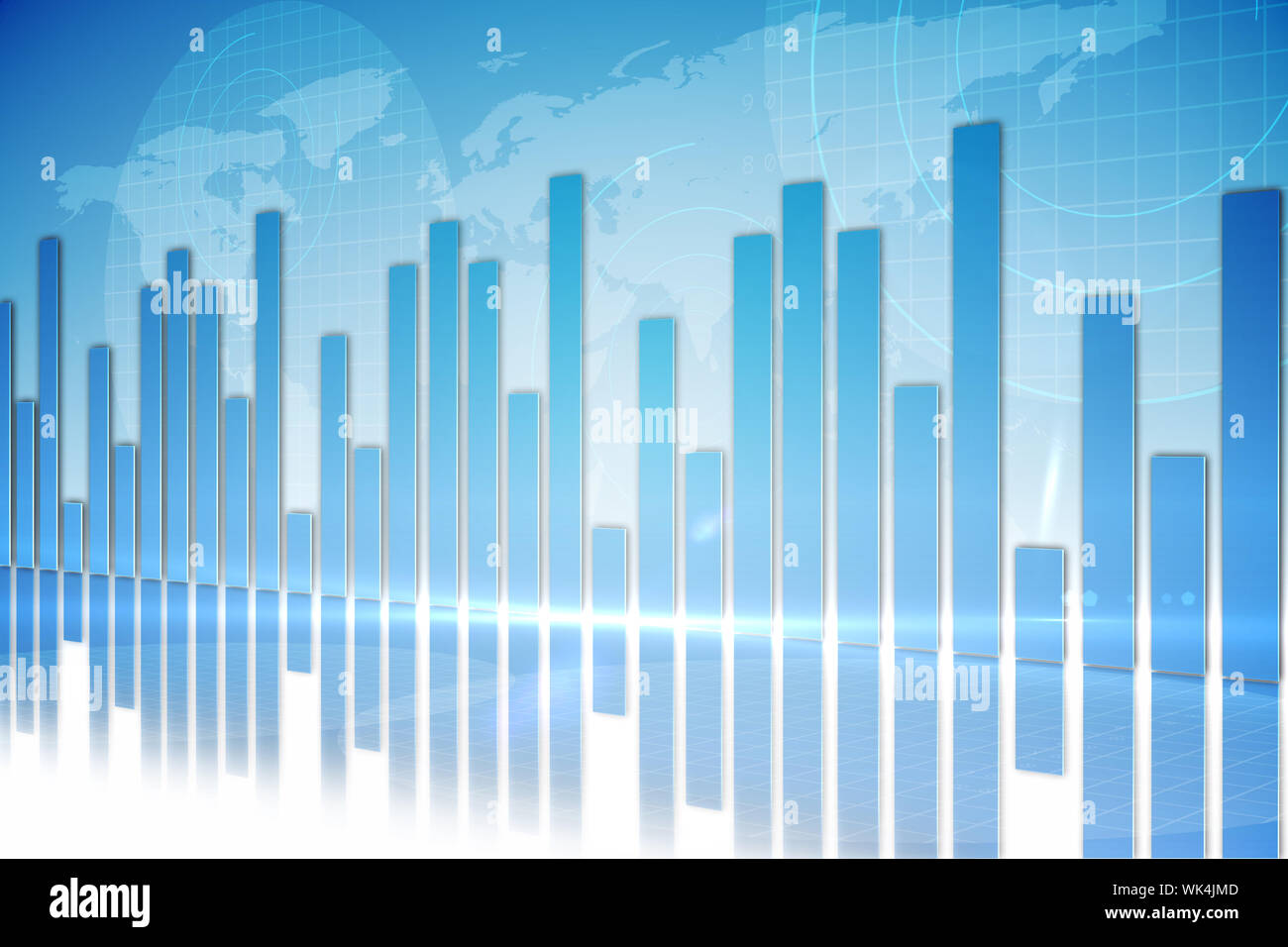 Digitally generated global business graphic in blue Stock Photo - Alamy