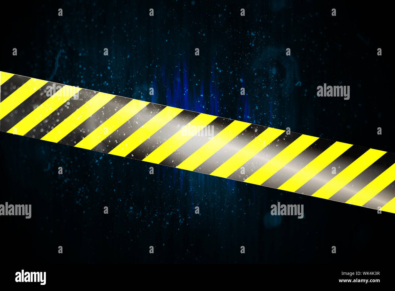 Digitally generated yellow and black cordon tape Stock Photo - Alamy