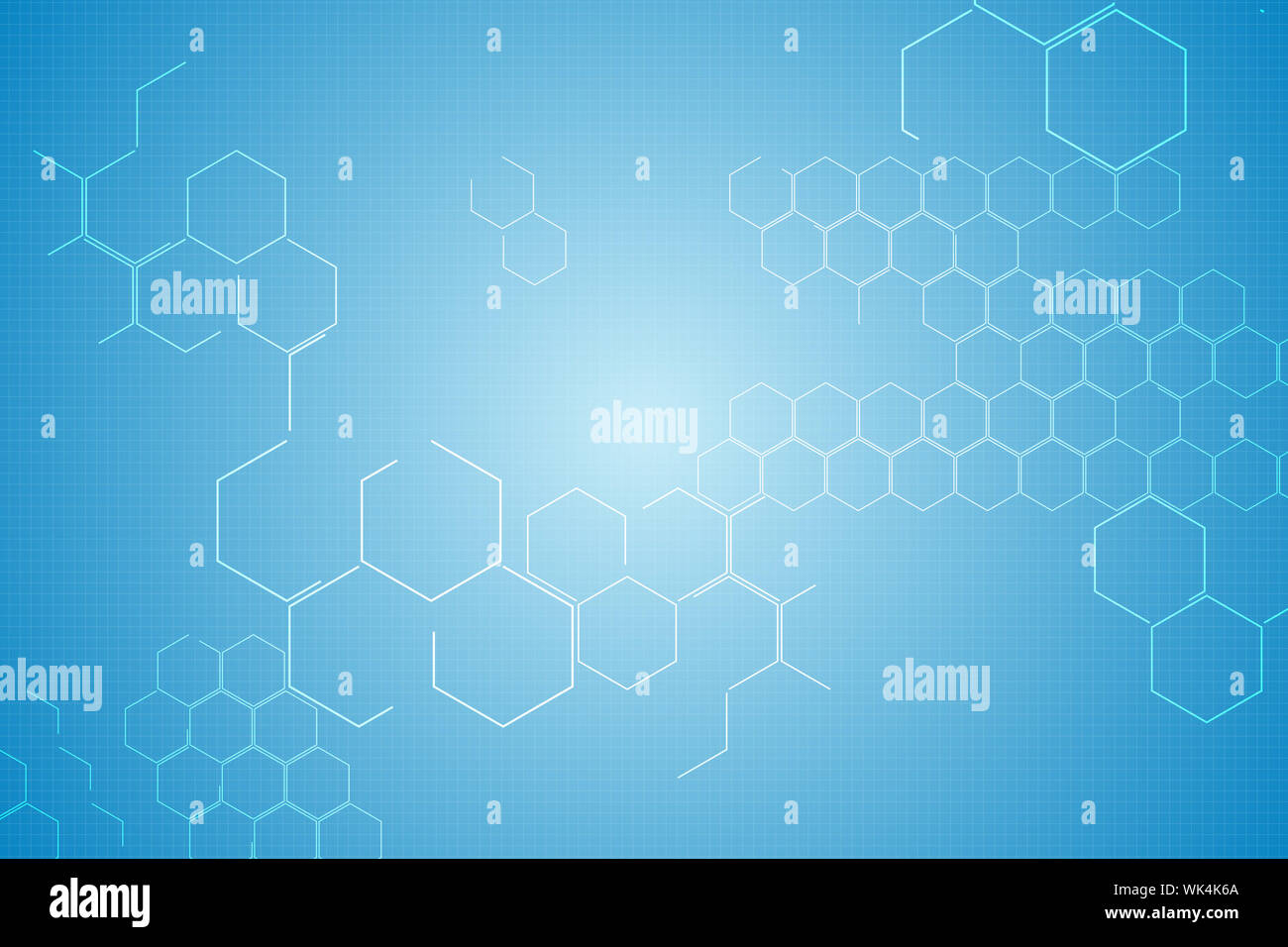 Digitally generated chemical structure in blue and white Stock Photo ...