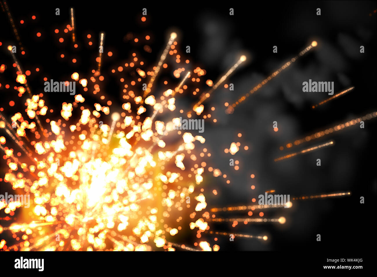 Digitally generated bright firework design on black Stock Photo - Alamy