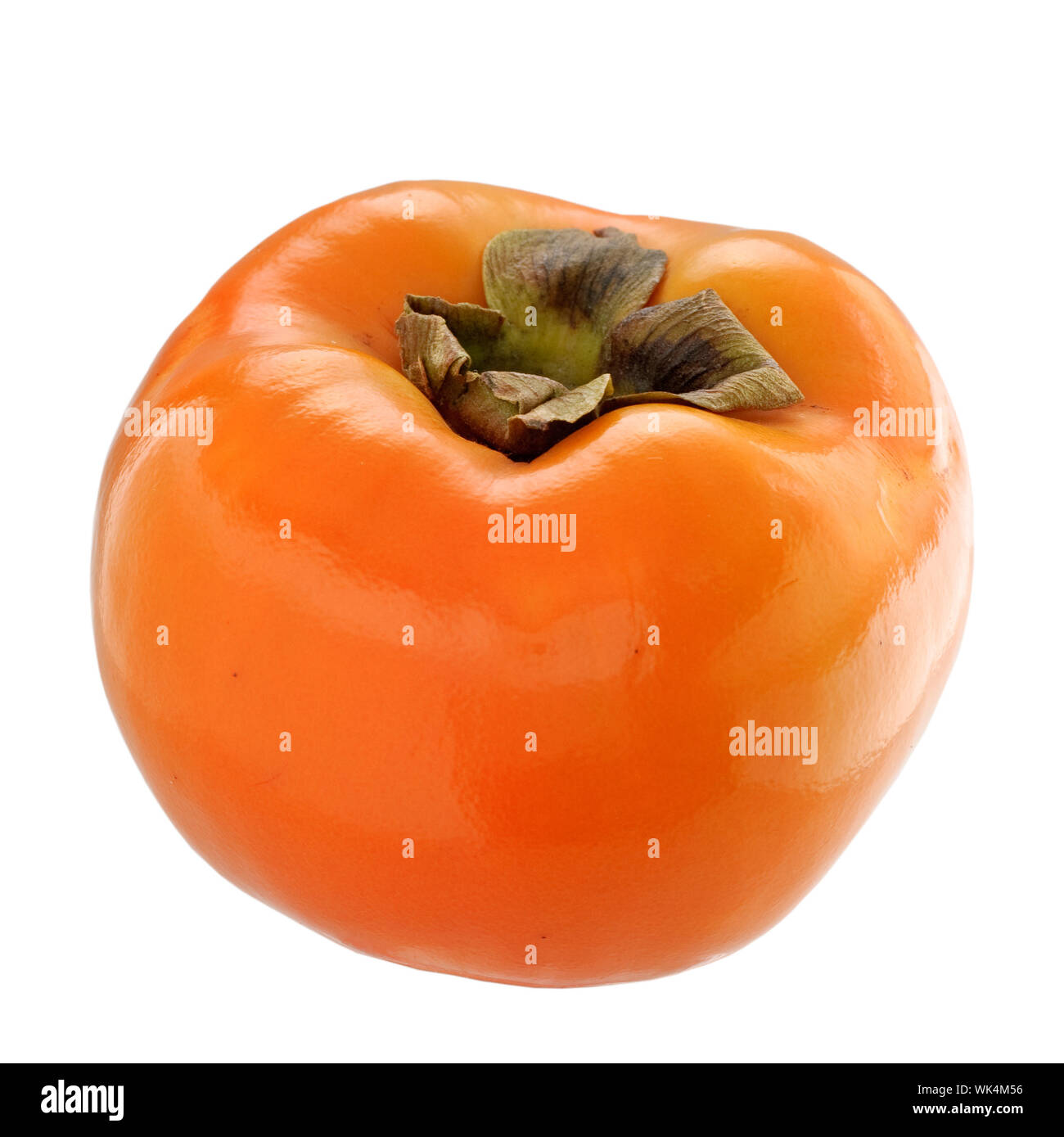 Persimmon, orange color fruit isolated on white background Stock Photo ...