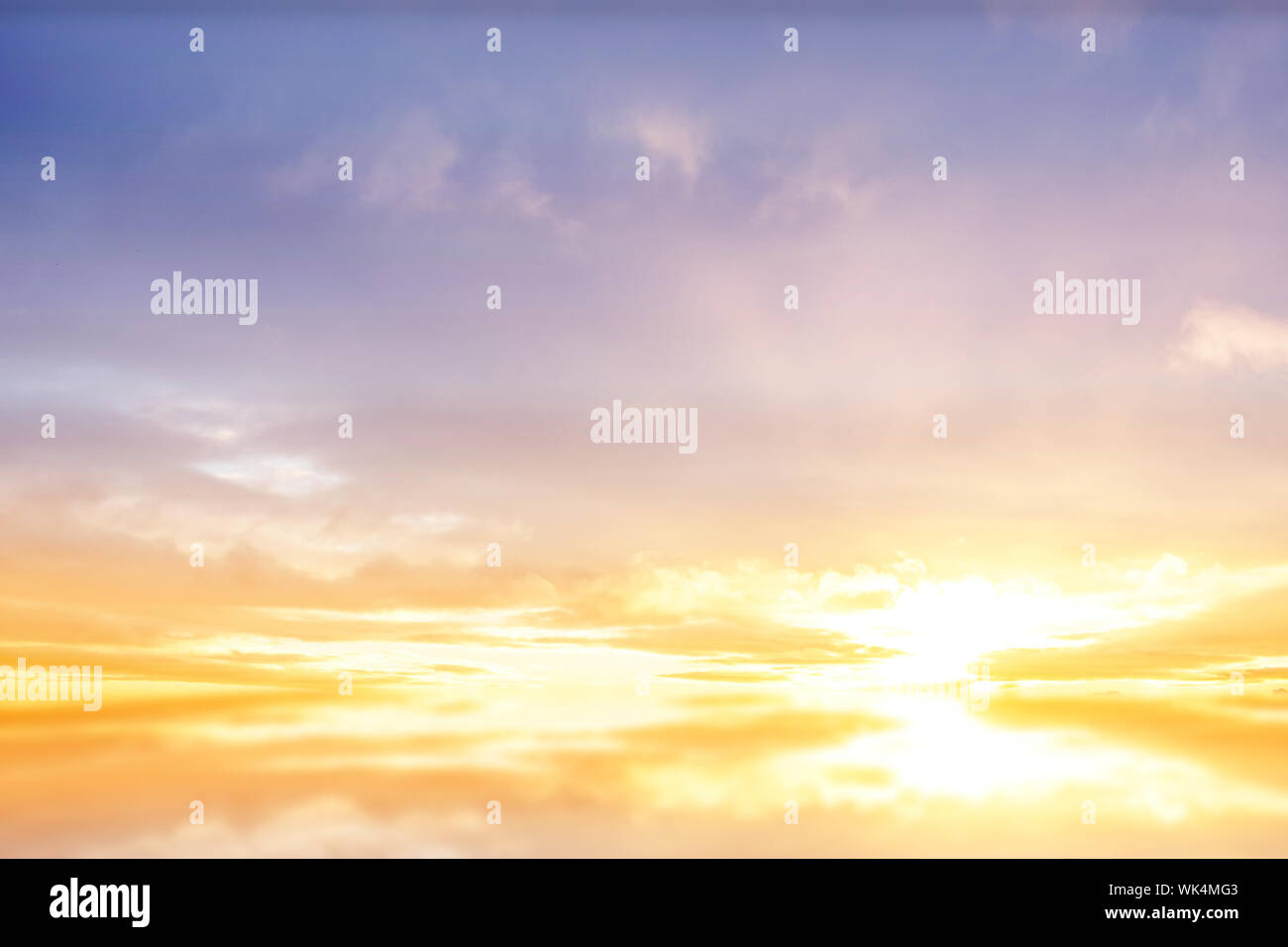 Digitally generated beautiful blue and yellow sky Stock Photo - Alamy