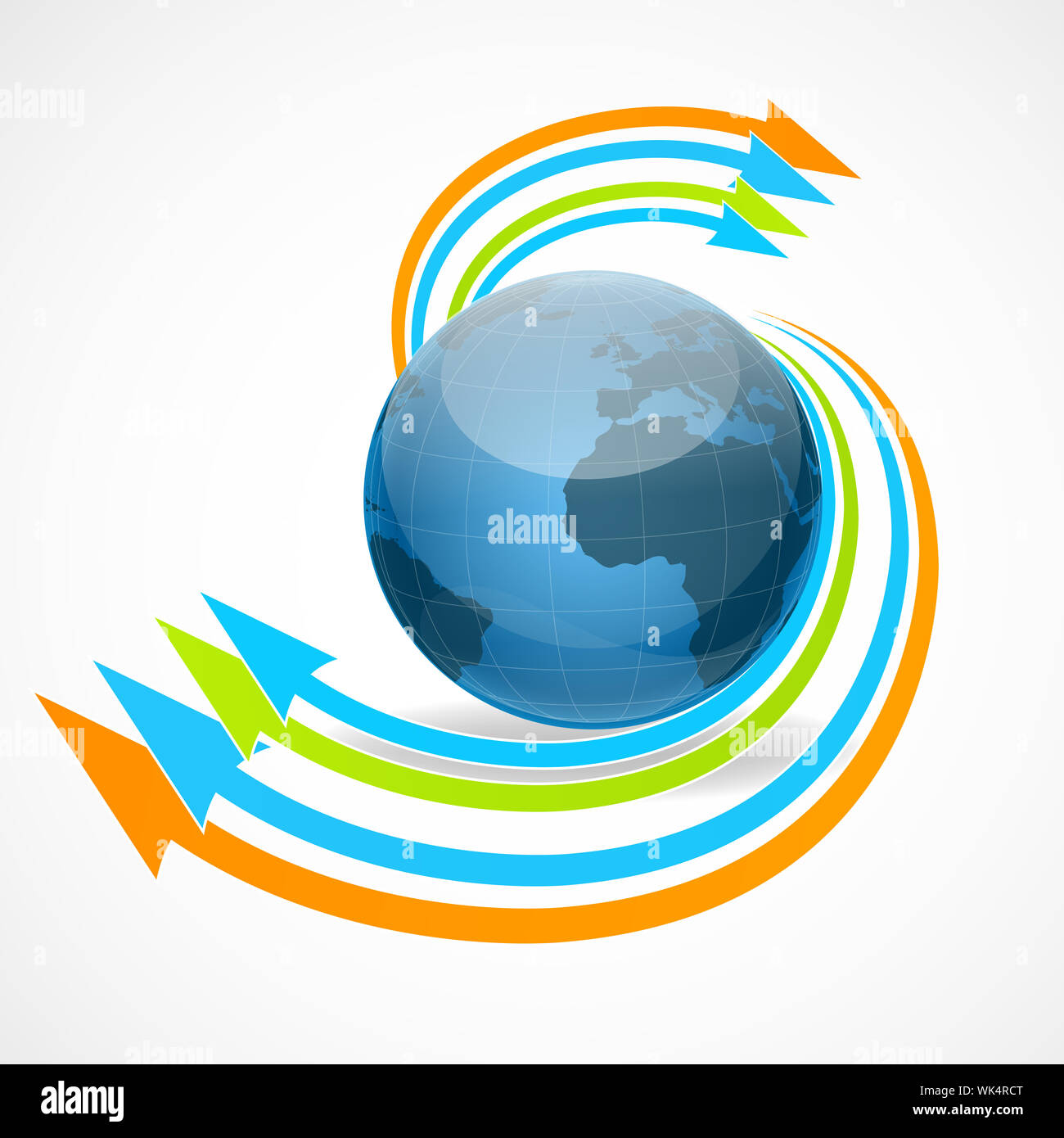 Globe icon arrows vector hi-res stock photography and images - Alamy