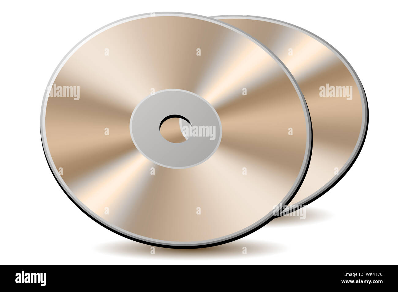 illustration of compact dics on isolated background Stock Photo - Alamy