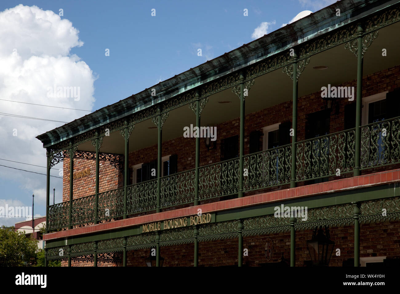 Iron detail, Mobile Housing Board building, Mobile, Alabama Stock Photo ...