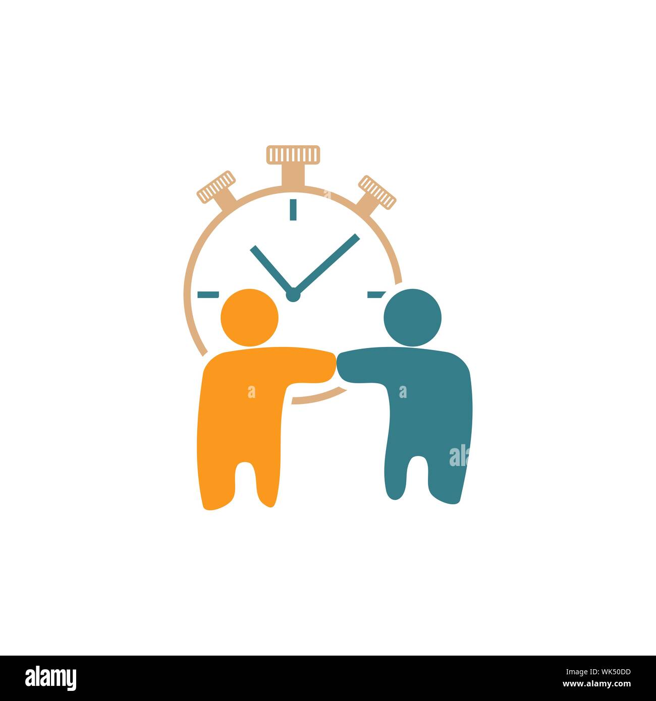 Commitment Teamwork Together Business Logo Illustration Vector Stock ...