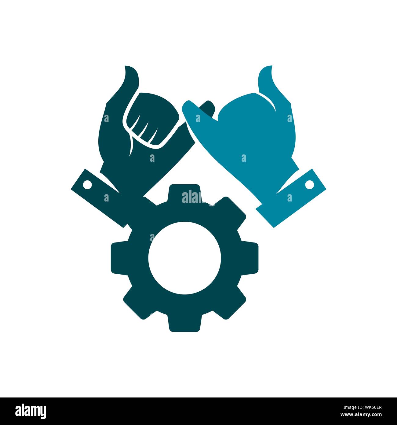 Commitment Teamwork Together Business Logo Illustration Vector Stock ...