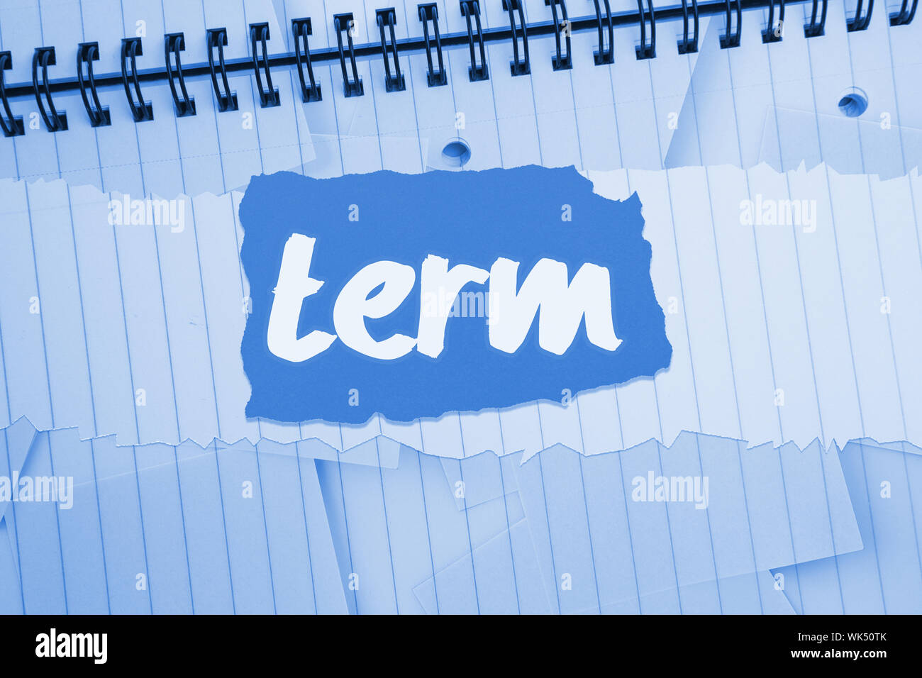 The word term against digitally generated notepad with lined paper ...