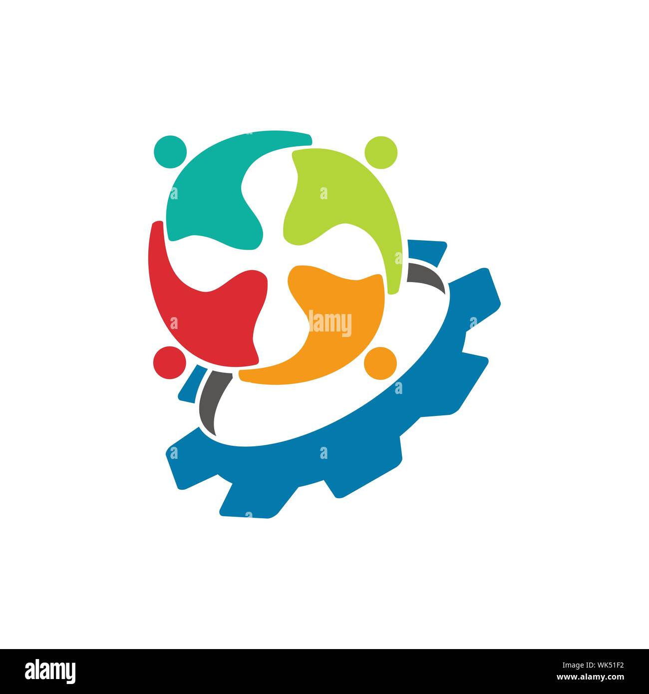 Commitment Teamwork Together Business Logo Illustration Vector Stock ...