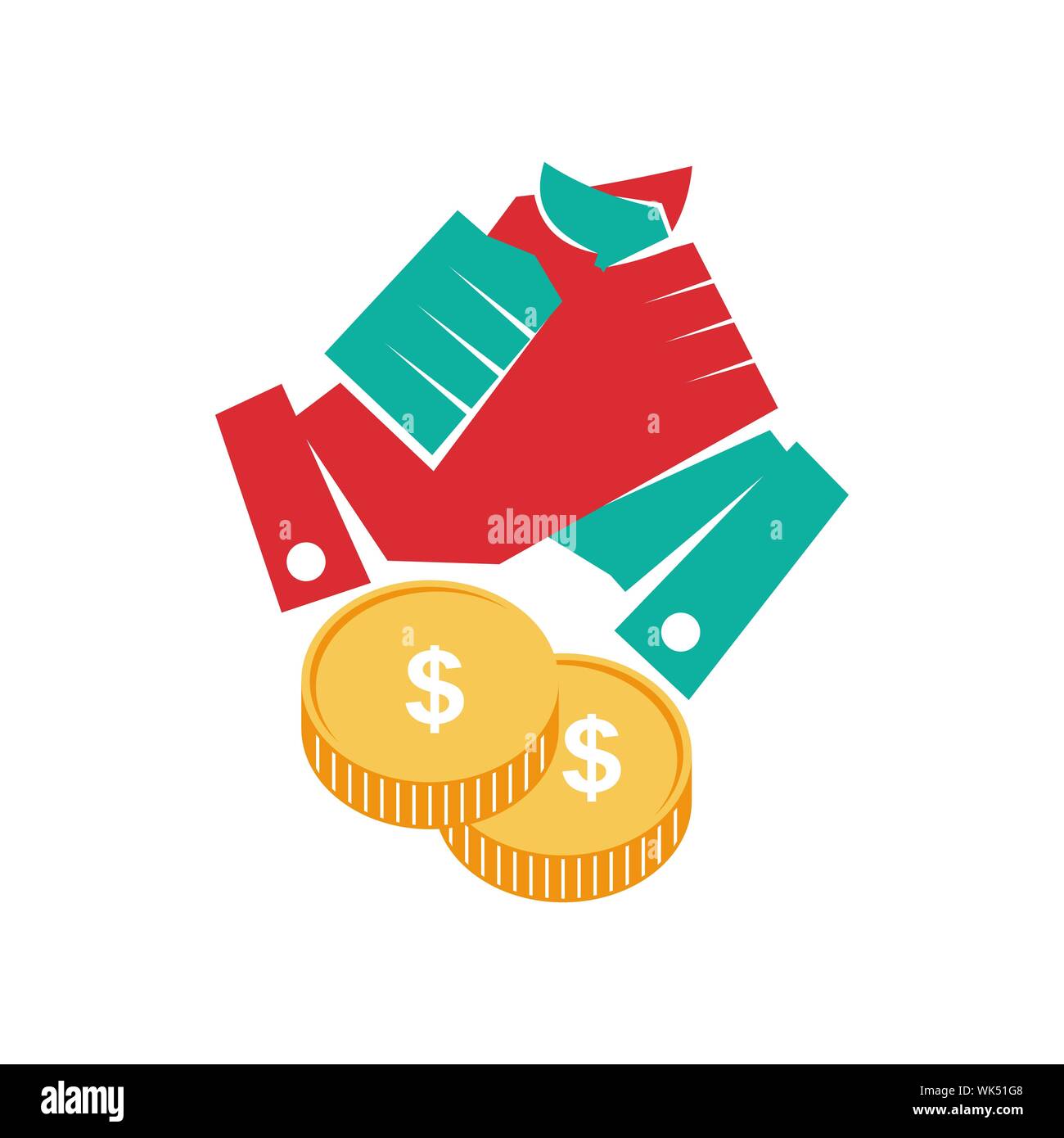 Commitment Teamwork Together Business Logo Illustration Vector Stock ...