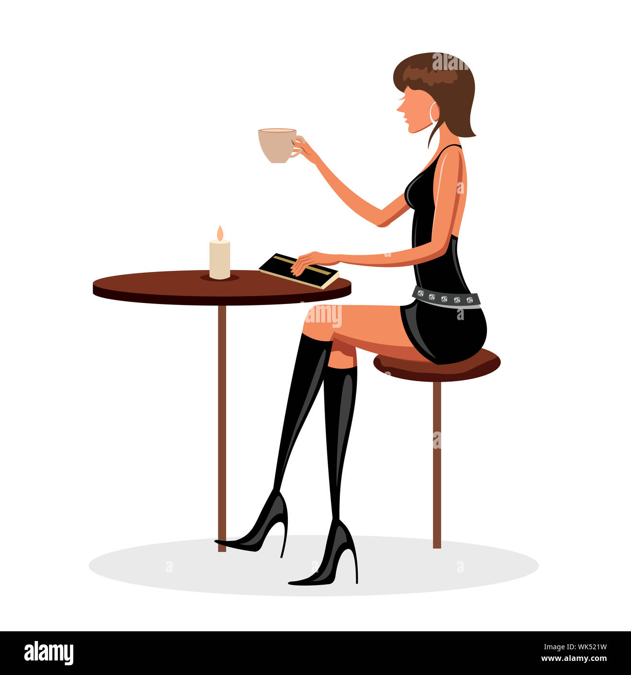 Beautiful illustration cup hot Cut Out Stock Images & Pictures - Alamy