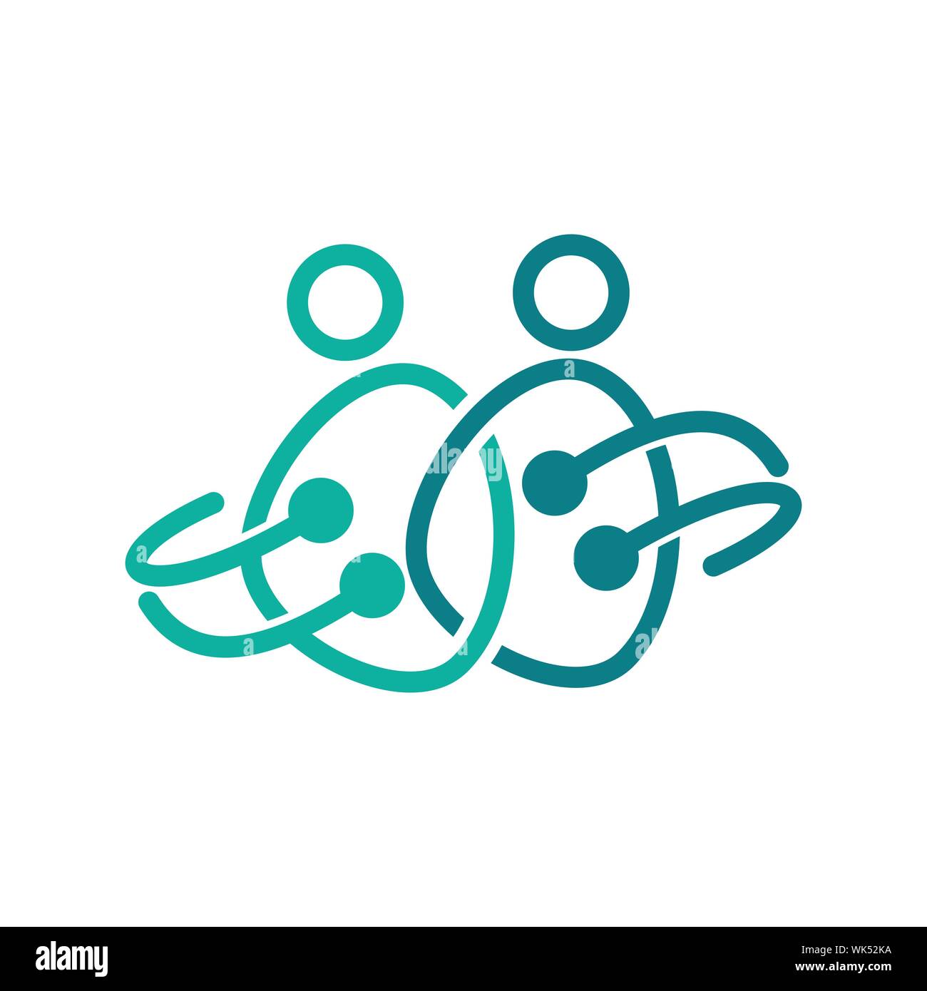 Commitment Teamwork Together Business Logo Illustration Vector Stock ...