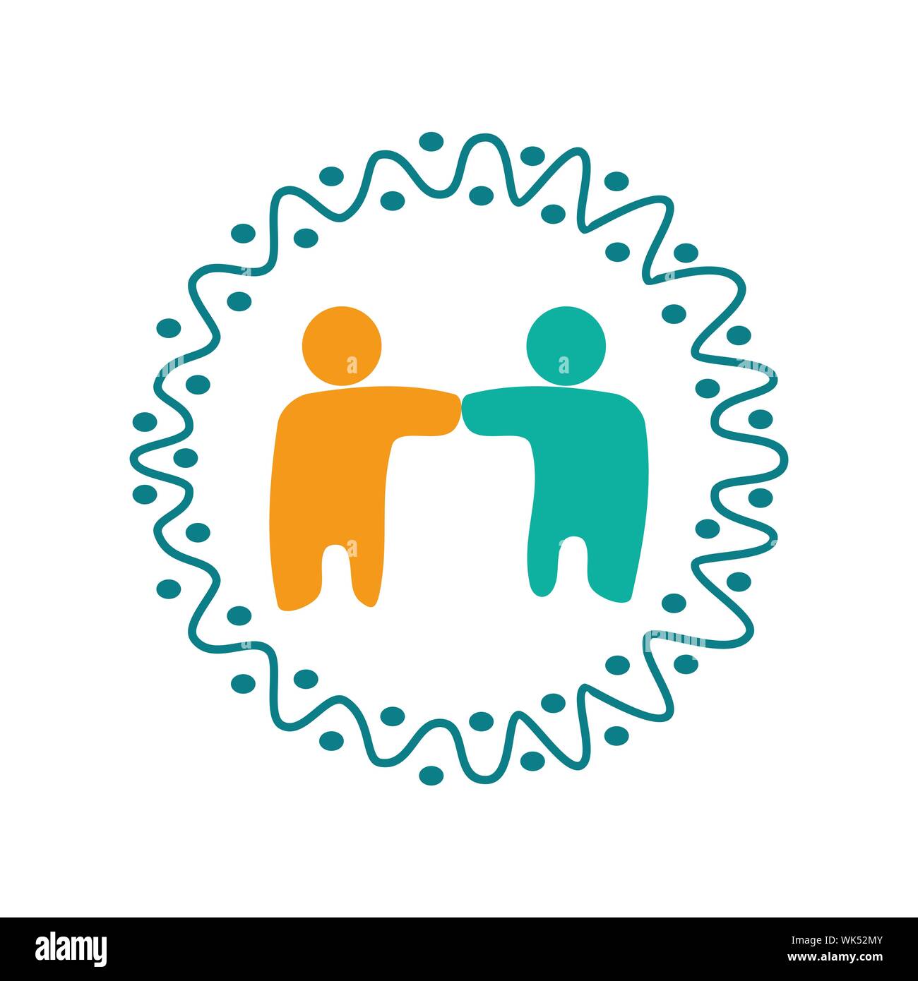 Commitment Teamwork Together Business Logo Illustration Vector Stock ...