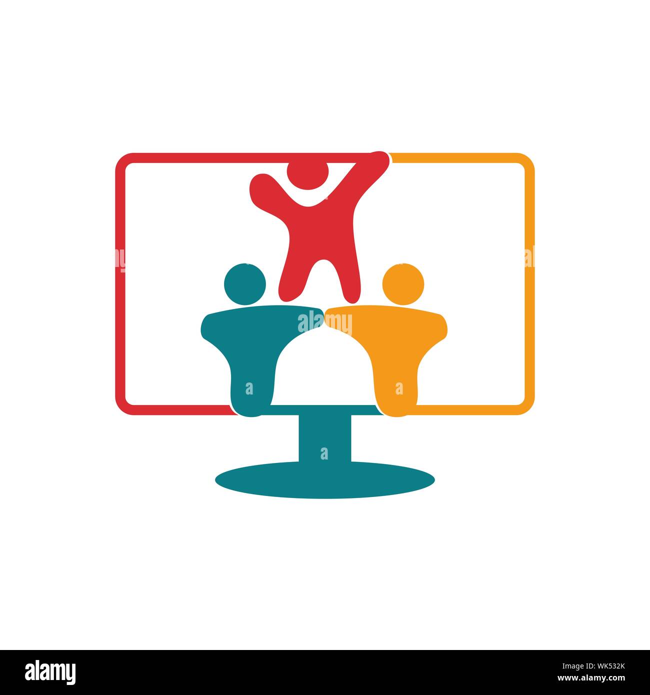 Commitment Teamwork Together Business Logo Illustration Vector Stock Vector Image & Art - Alamy