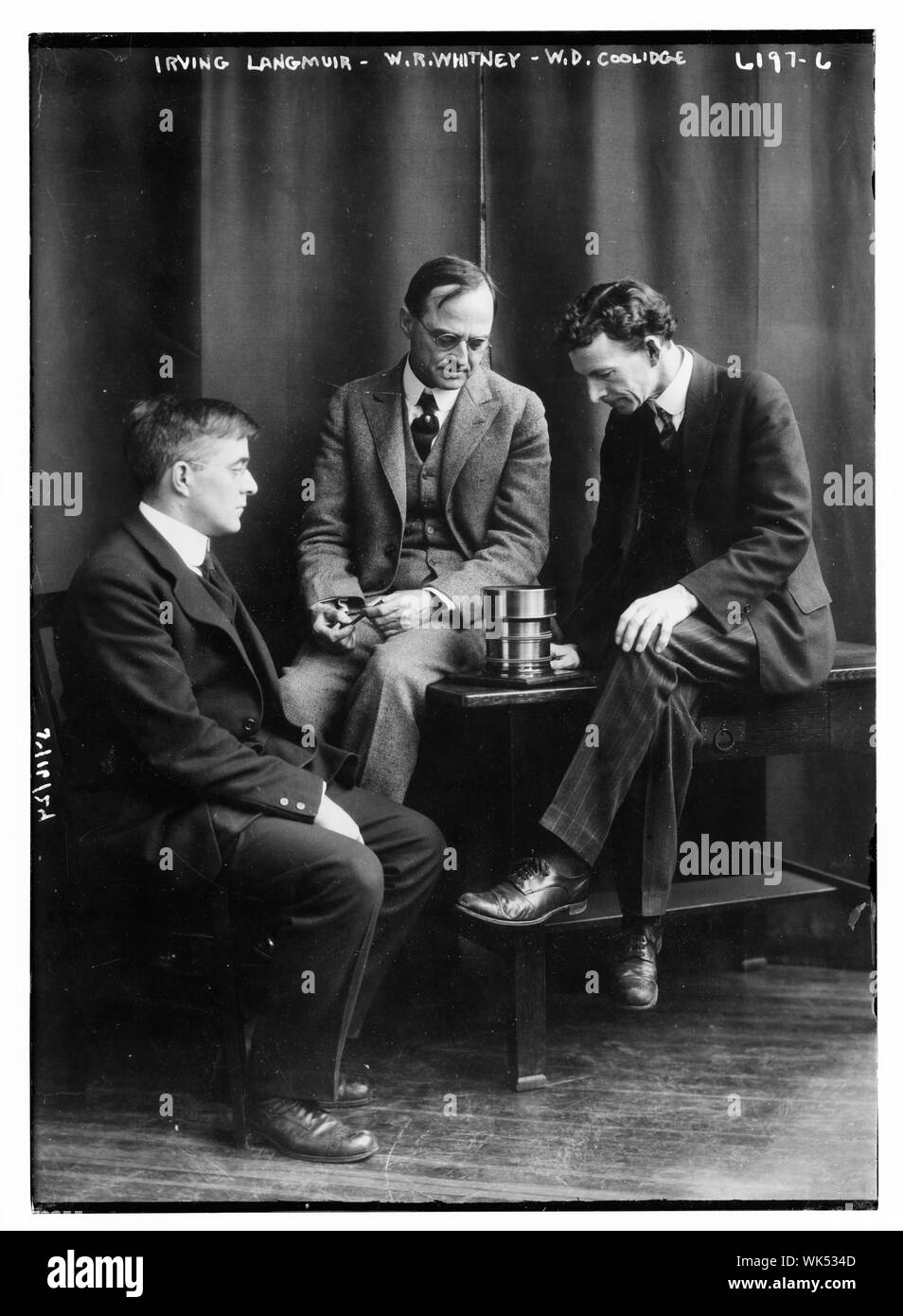 Irving Langmuir -- W.R. Whitney-- W.D. Coolidge Stock Photo - Alamy