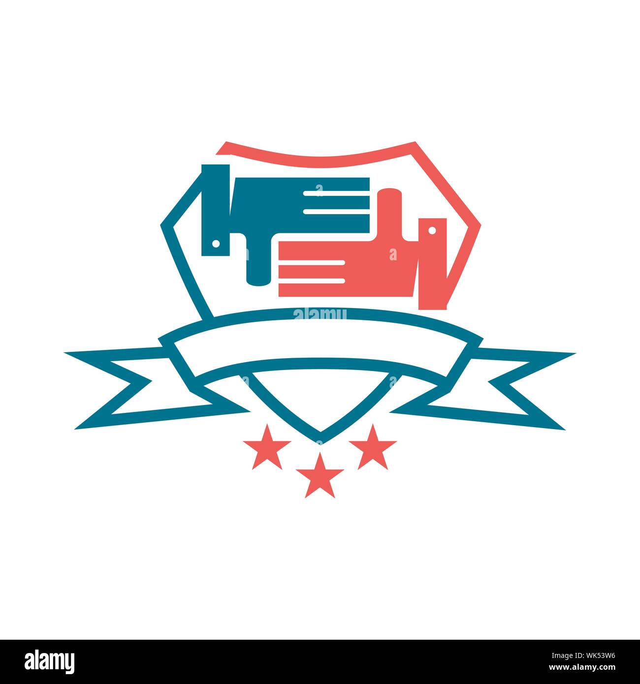 Commitment Teamwork Together Business Logo Illustration Vector Stock ...