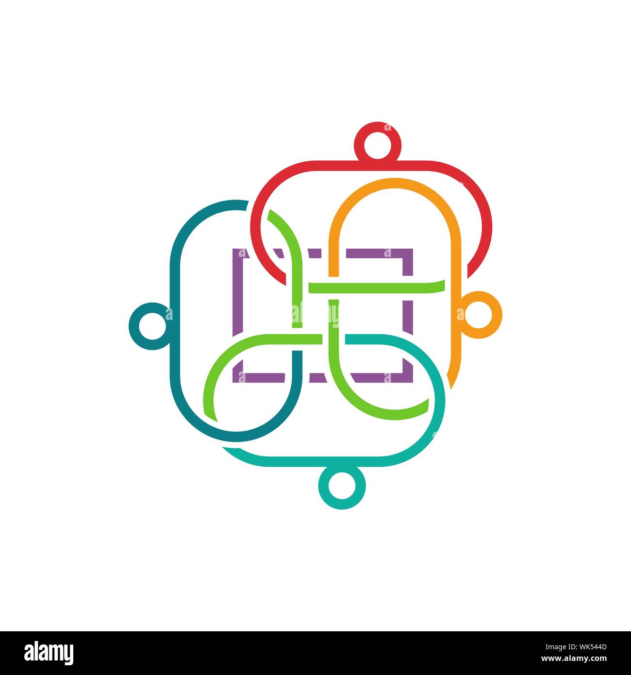 Commitment Teamwork Together Business Logo Illustration Vector Stock ...