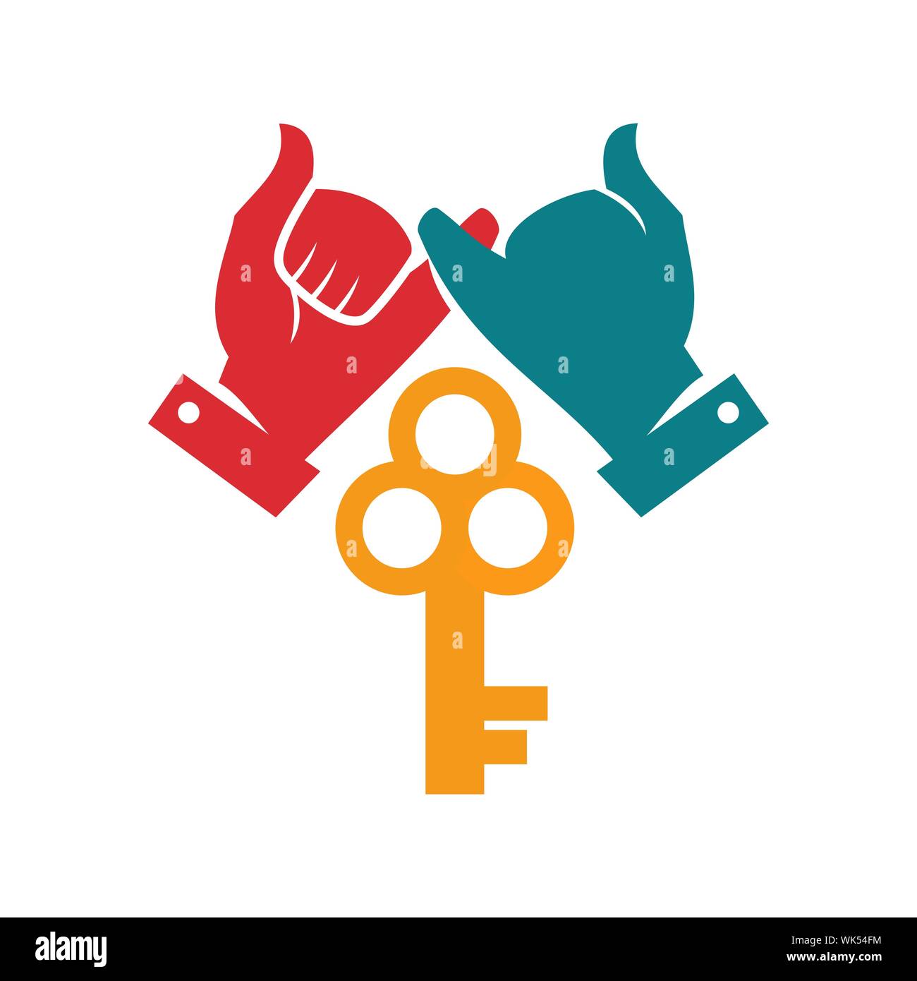 Commitment Teamwork Together Business Logo Illustration Vector Stock ...