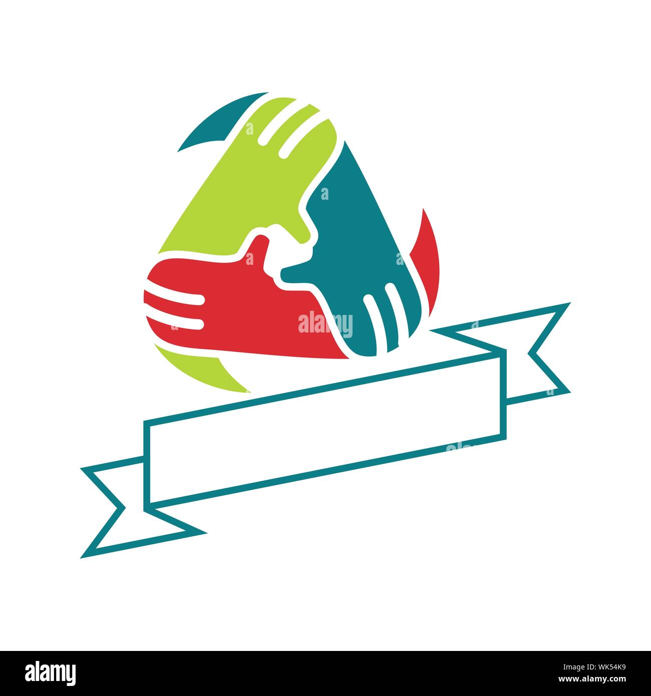 Commitment Teamwork Together Business Logo Illustration Vector Stock ...