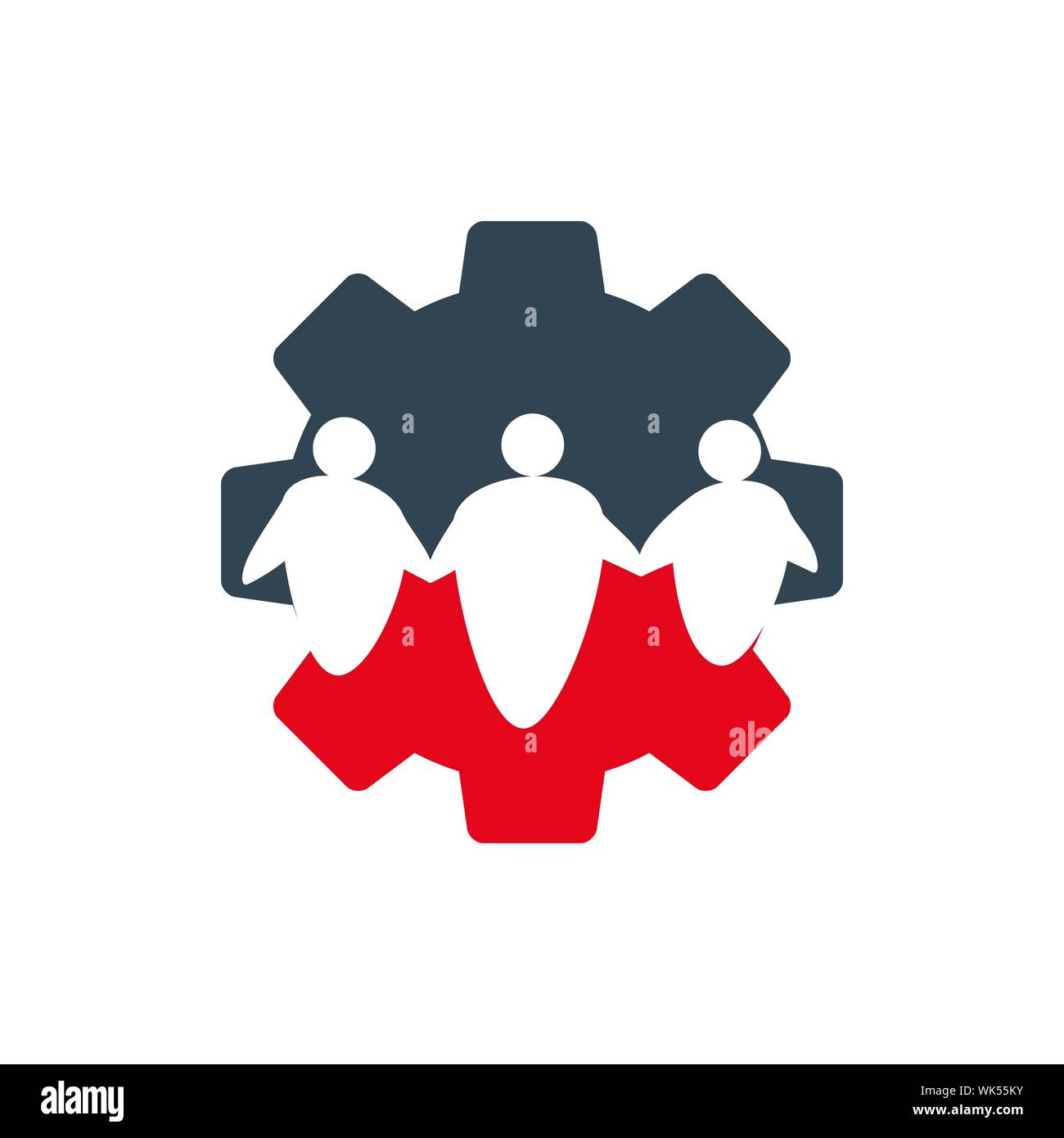 Commitment Teamwork Together Business Logo Illustration Vector Stock ...