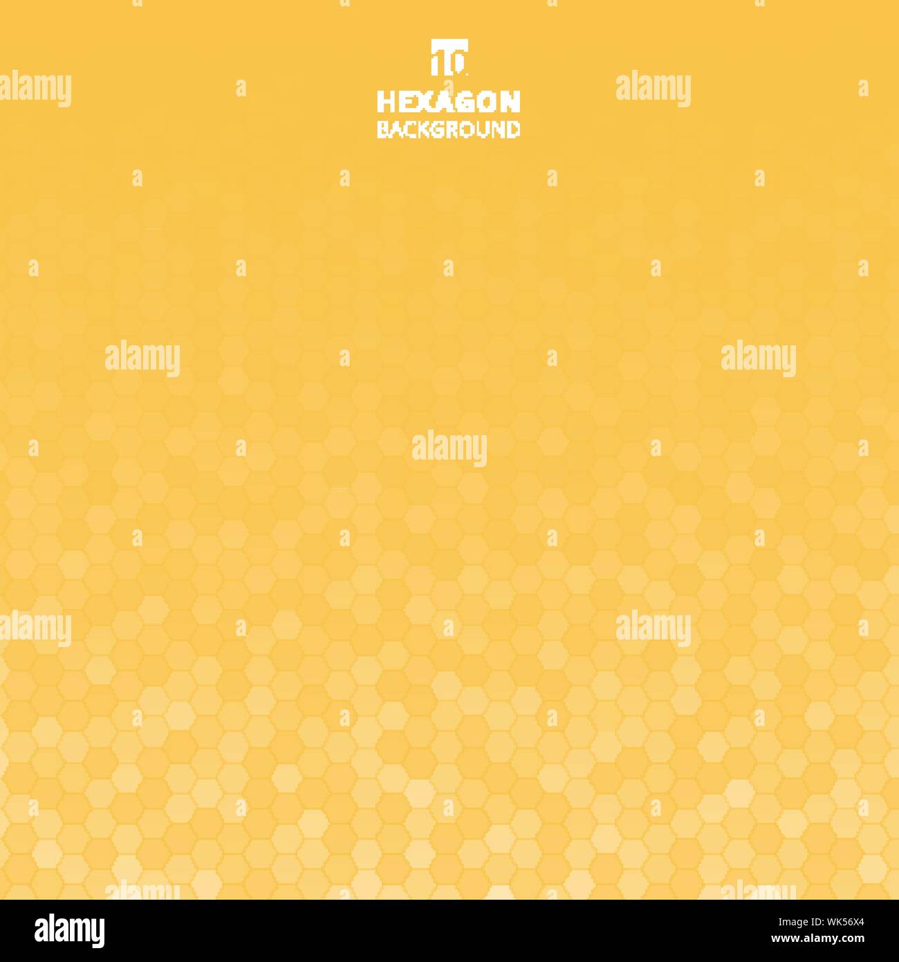 Abstract yellow hexagon pattern. Geometric mosaic background with ... Abstract yellow hexagon pattern. Geometric mosaic background with ...