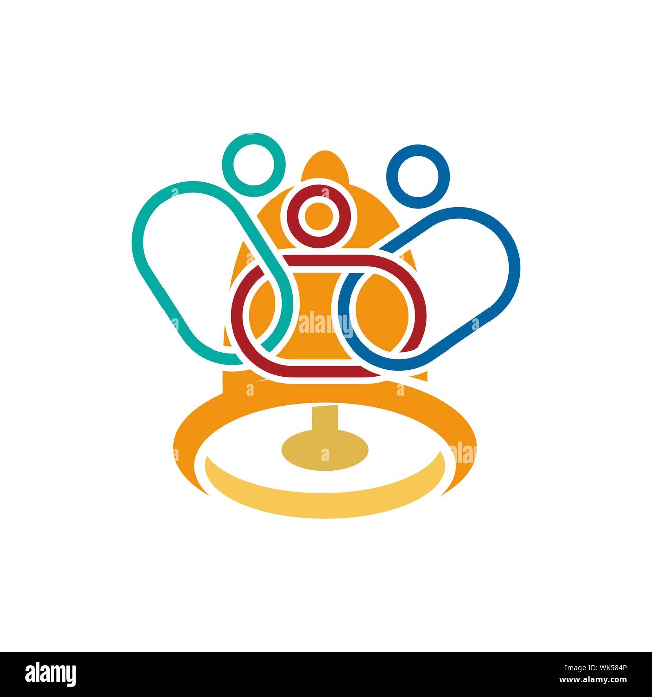 Commitment Teamwork Together Business Logo Illustration Vector Stock ...